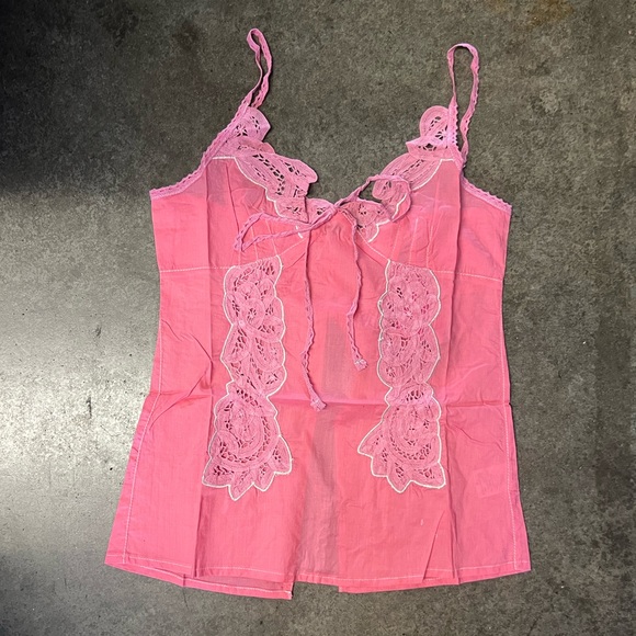 Tops | Deadstock Pink Y2k Tank | Poshmark